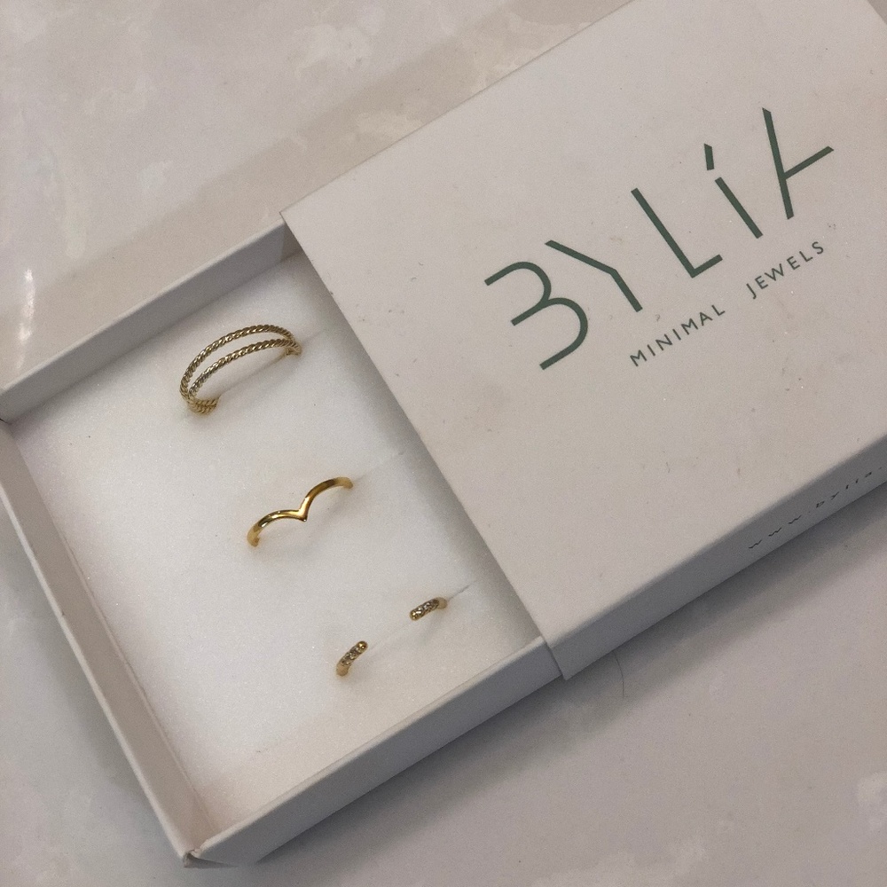 Stackable Gold Rings - Gem